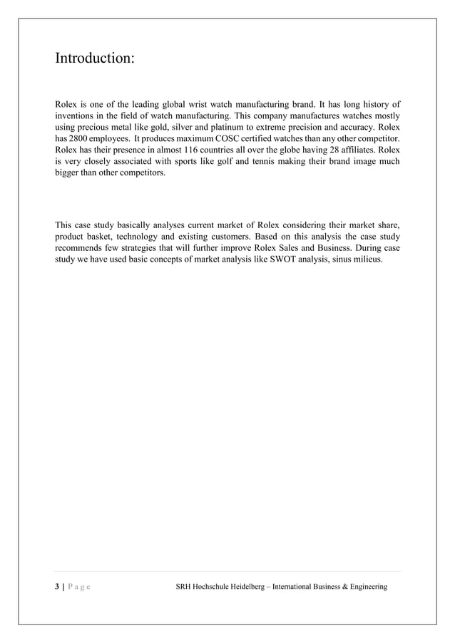 Rolex report | PDF | Large Business | Business
