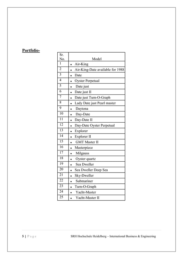 Rolex report | PDF | Large Business | Business
