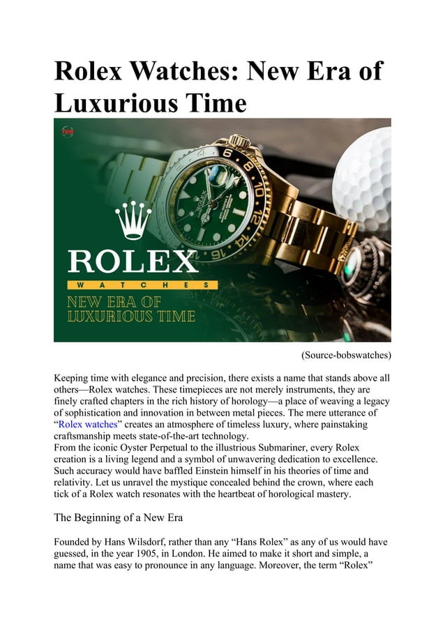 Rolex Watches.pdf | Business | Business and Finance