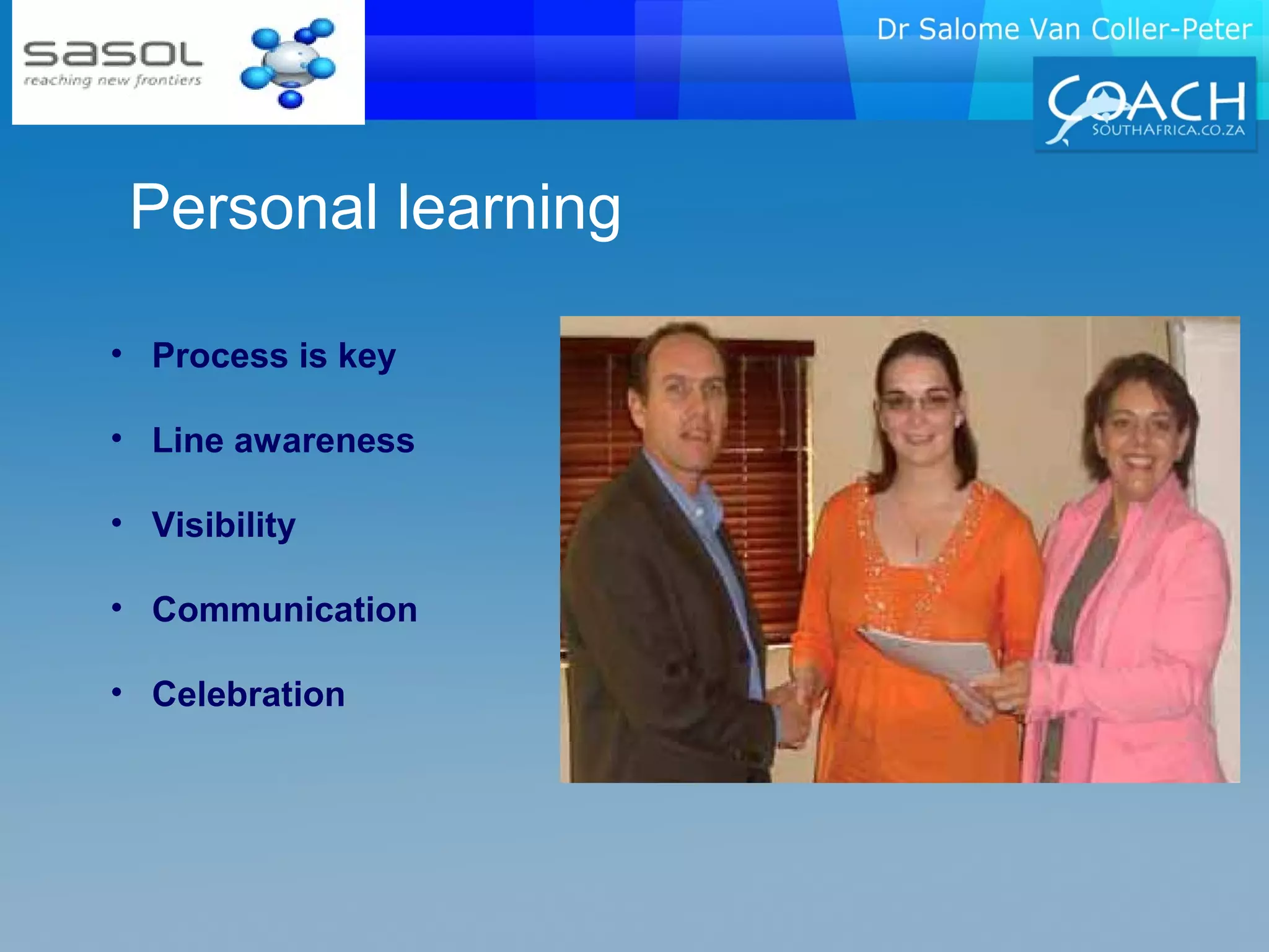 Coaching - Return on learning investment. Salome van Coller | PPT