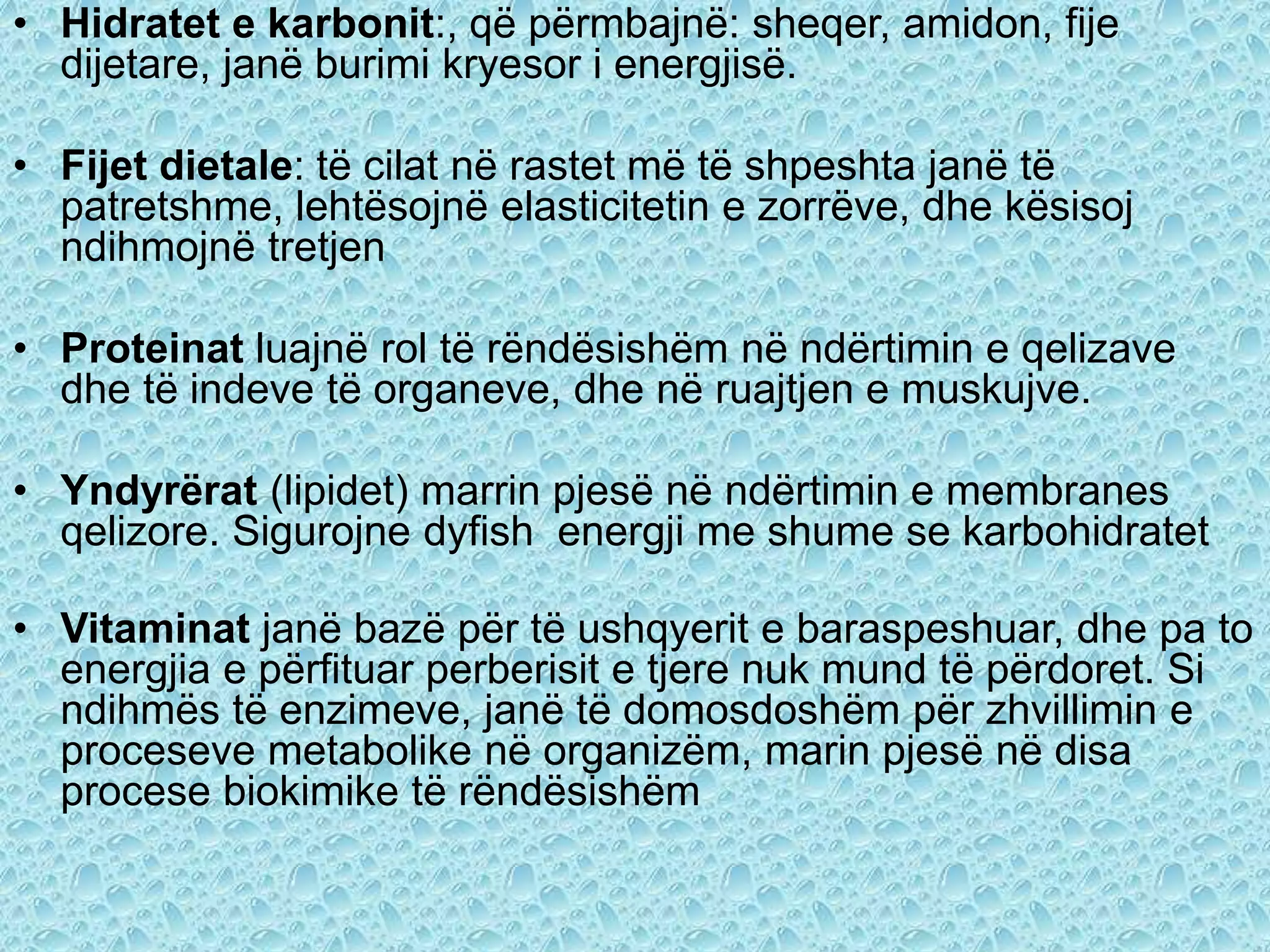 Roli i elementeve kimike ne ushqime byirenakotobelli | PPTX