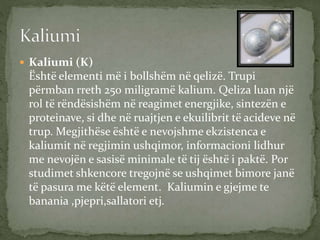 Roli i elementeve ne organizmin tone | PPTX