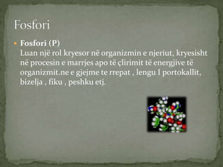 Roli i elementeve ne organizmin tone | PPT