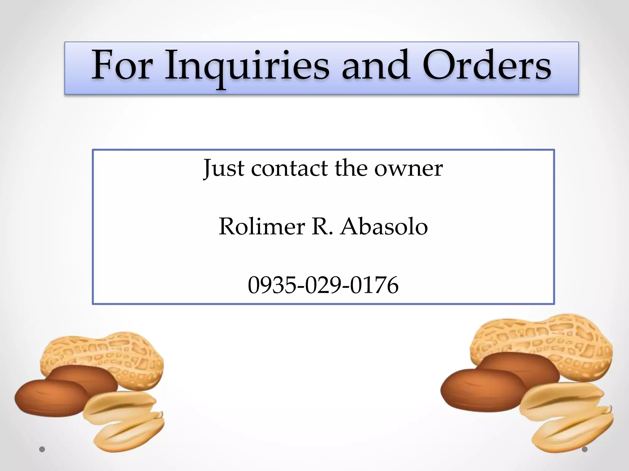 Rolimer’s Special Fried Peanuts | PPT