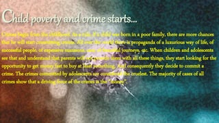 Poverty and Crime & Bangladesh | PPTX