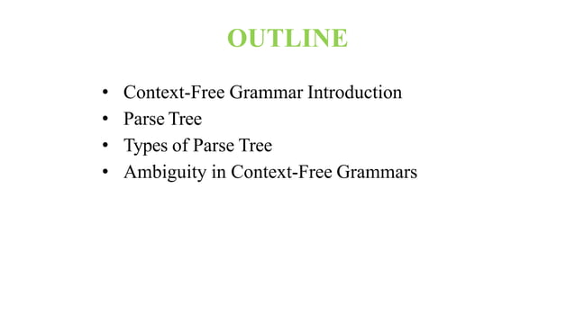 CONTEXT FREE GRAMMAR | PPTX