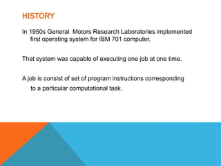 History of OS | PPTX