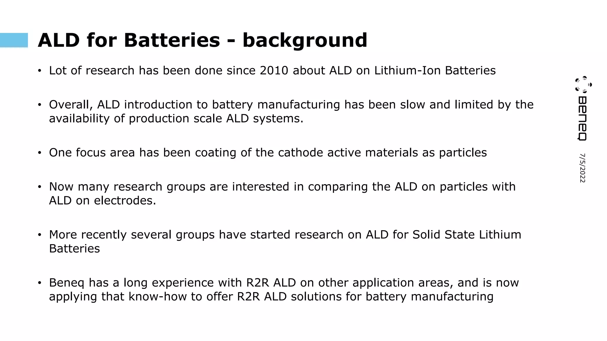 Roll-to-Roll ALD Coatings for Battery Cell Interfaces at Production ...