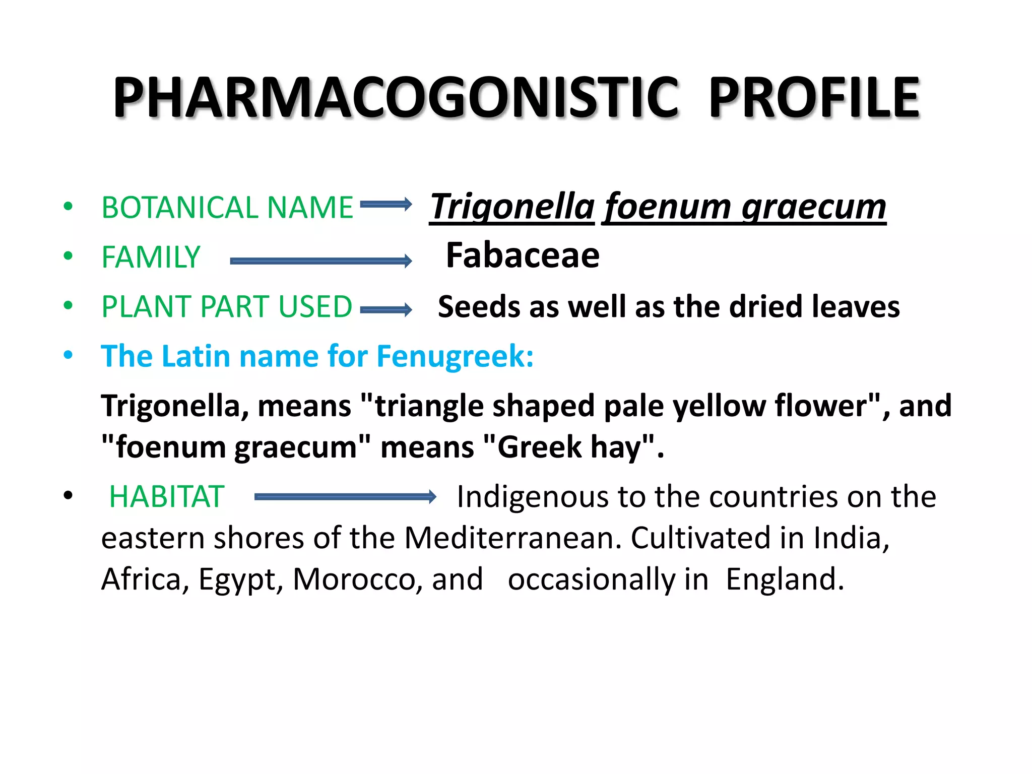 Fenugreek (methi) | PPTX