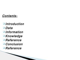 Data, information and knowledge | ODP