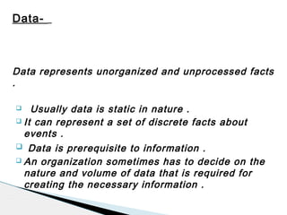 Data, information and knowledge | ODP