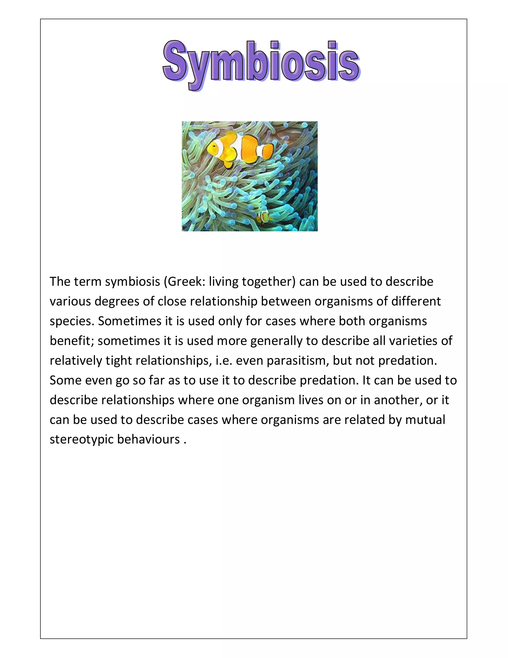 CBSE Biology investigatory project class 12 on population interaction | PDF