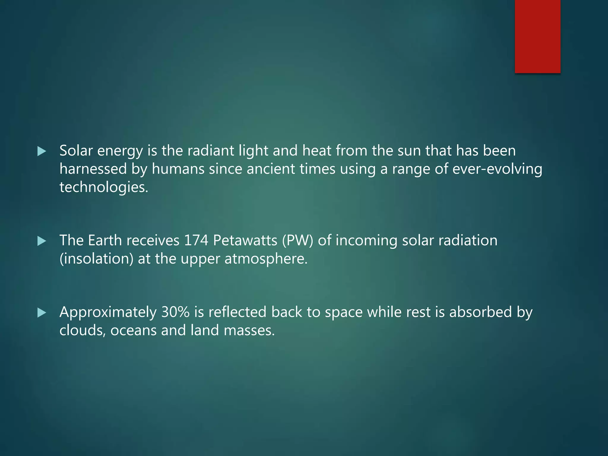 basics of solar energy | PPTX