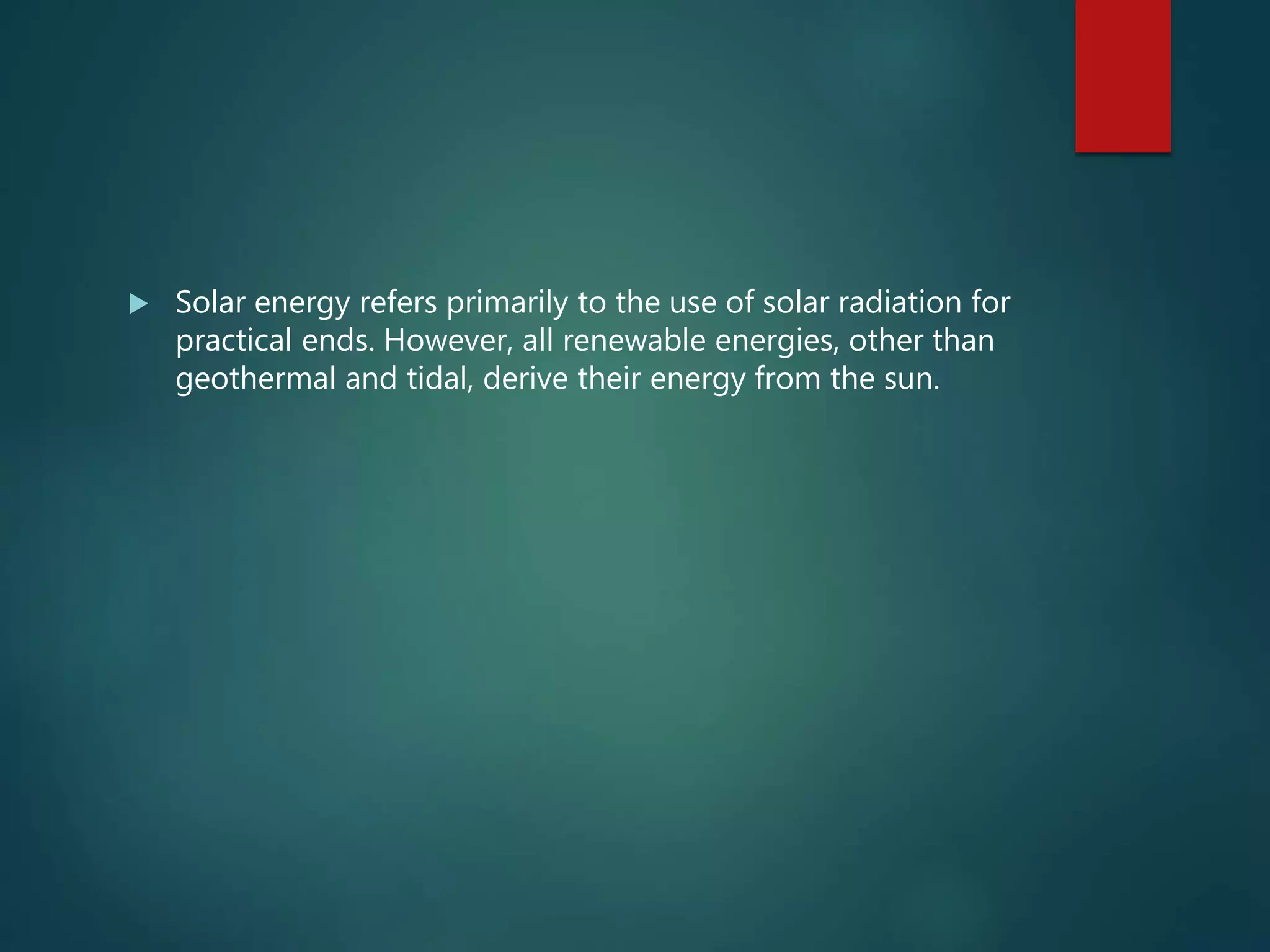 basics of solar energy | PPTX