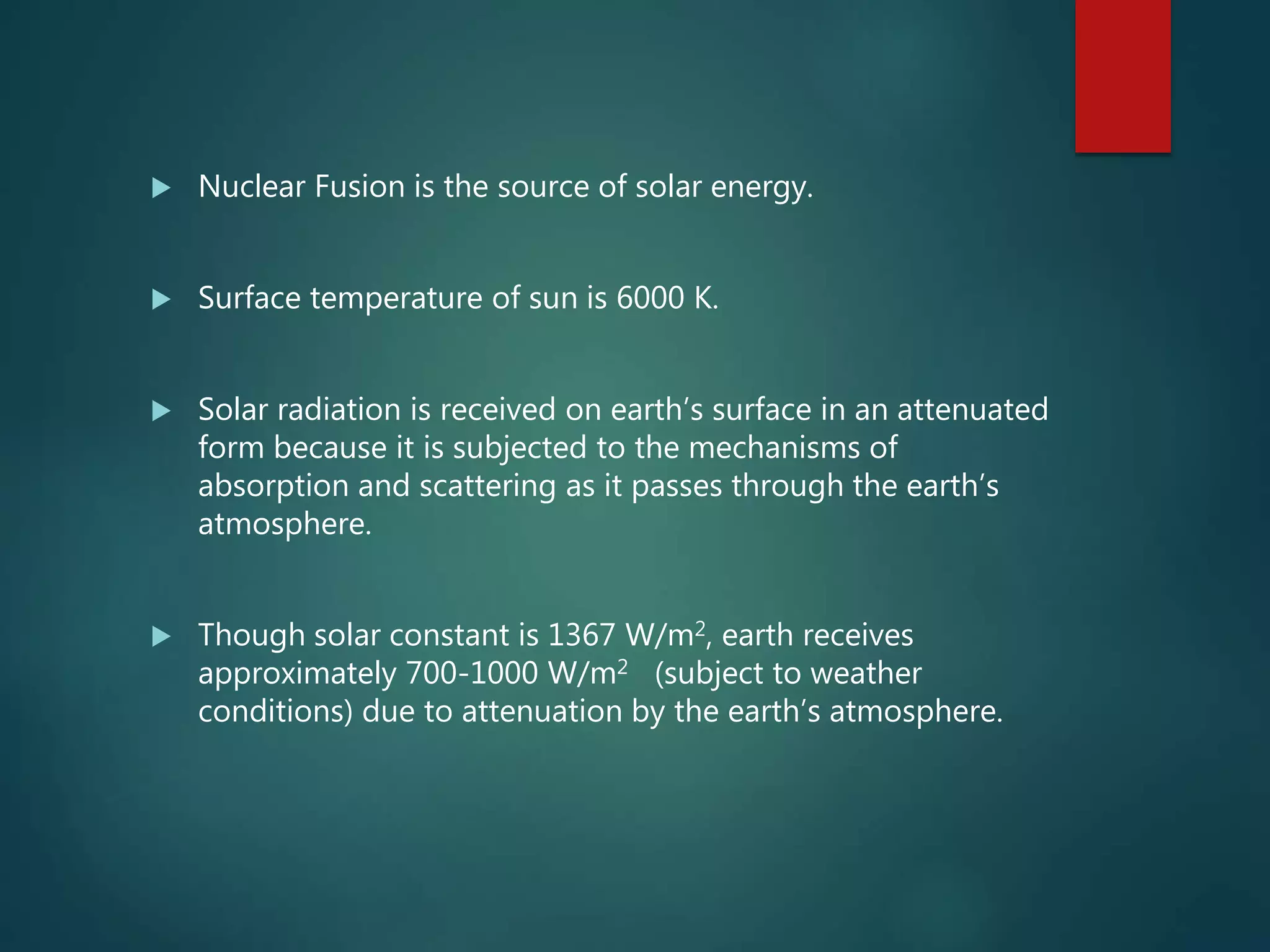 basics of solar energy | PPTX