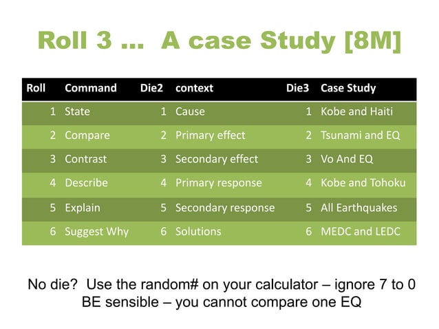 Roll 3 dice case study | PPTX