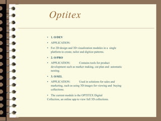 Use of computer in apparel industry (GUB) | PPT | 3-D Graphics | Computer Software and Applications