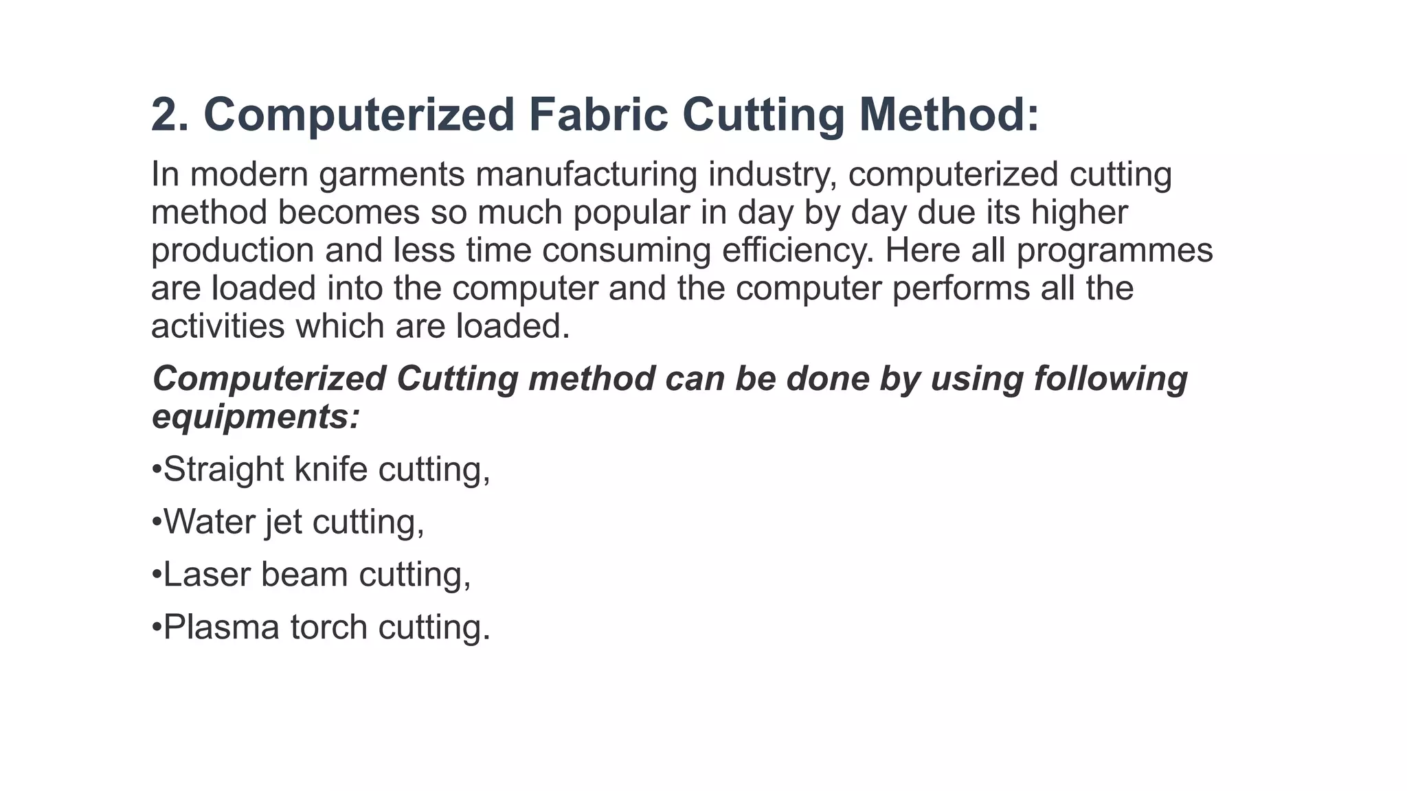 Presentation on Garments Cutting | PPTX
