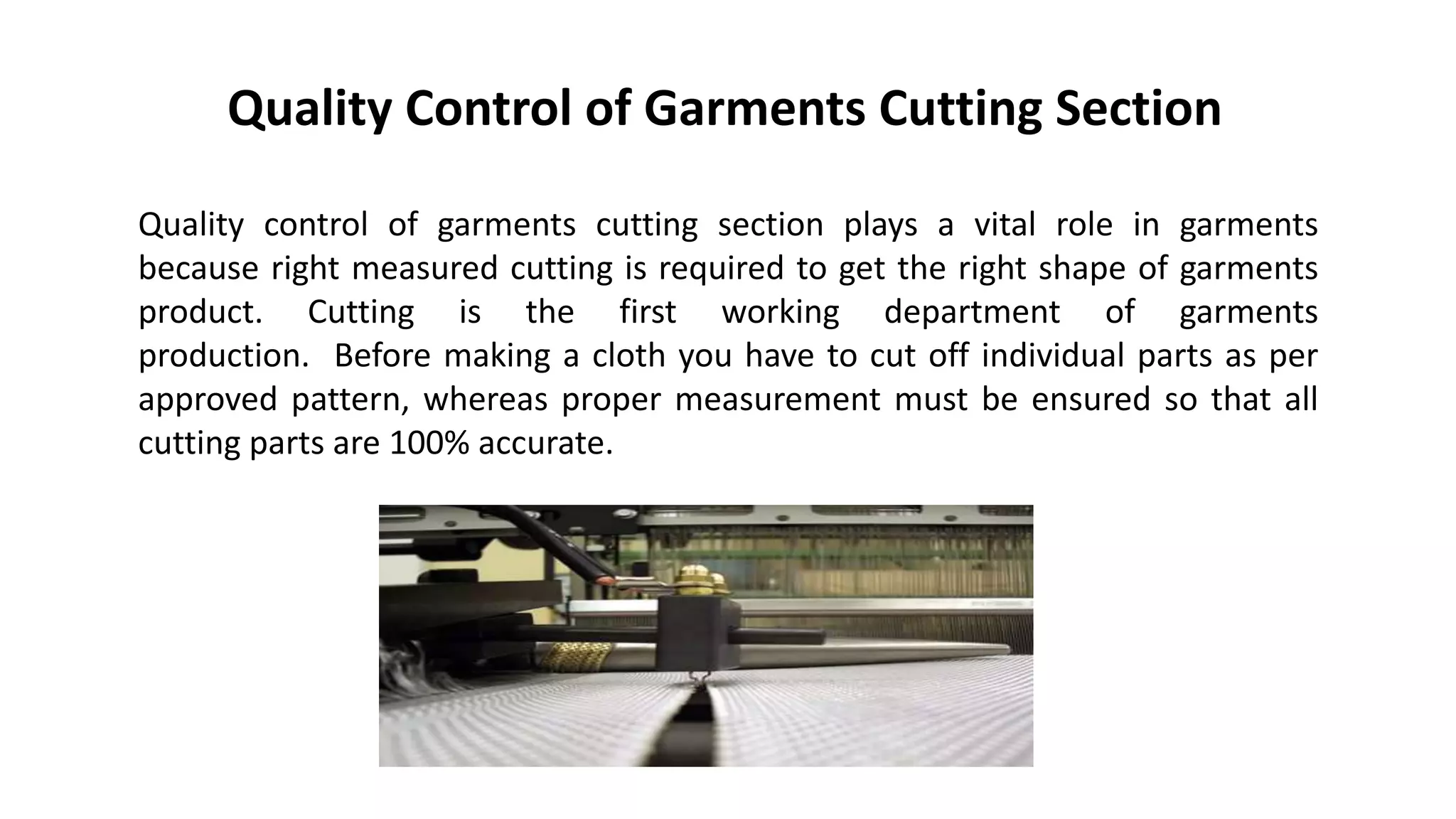 Presentation on Garments Cutting | PPTX