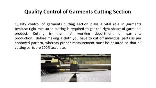 Presentation on Garments Cutting | PPTX