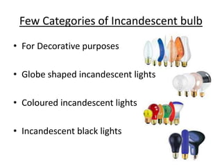WORKING OF INCANDESCENT BULB AND ITS INSTALLATION IN HOME,COMPARE POWER ...