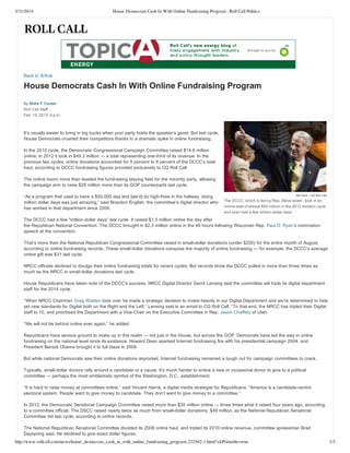 Roll Call: "DCCC Cashes in with Online Fundraising Program" | PDF ...