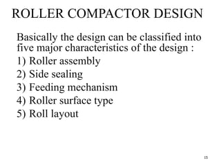 Roll compactor | PPT