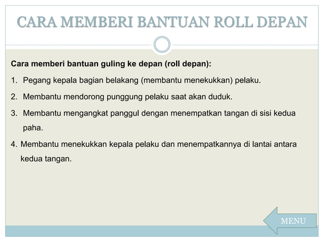 ROLL DEPAN DAN ROLL BELAKANG | PPTX