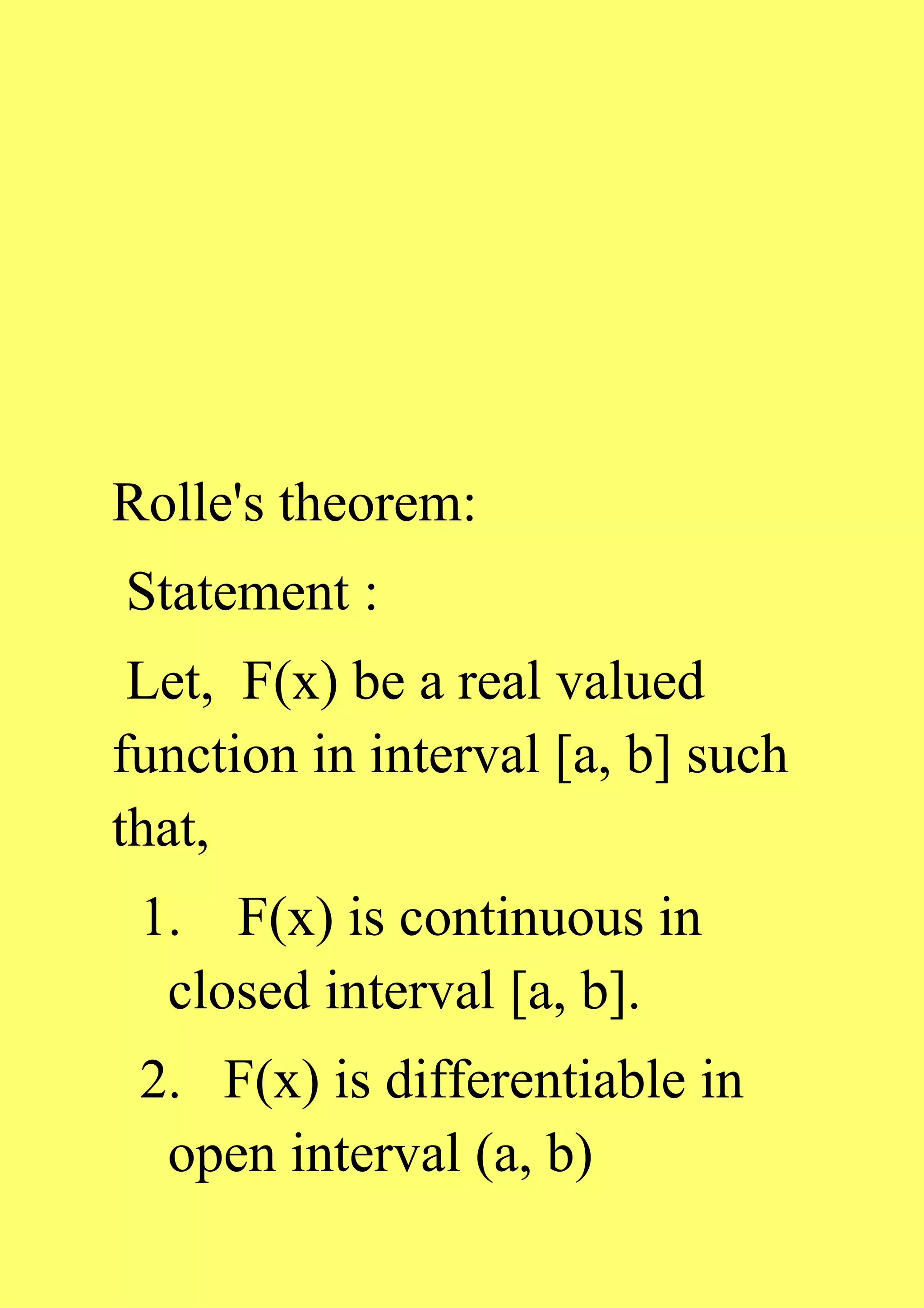 Rolle's theorem | PDF | Physics | Science