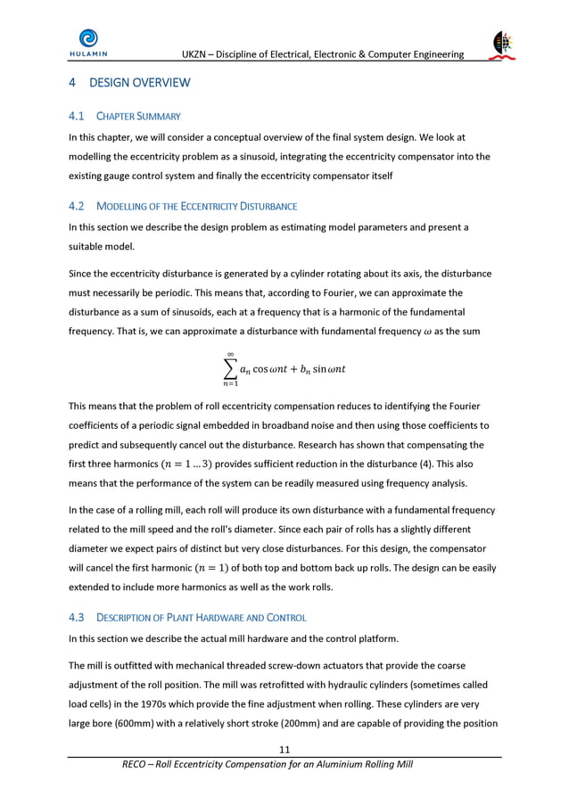 Roll eccentricity compensation system for an aluminium rolling mill | PDF