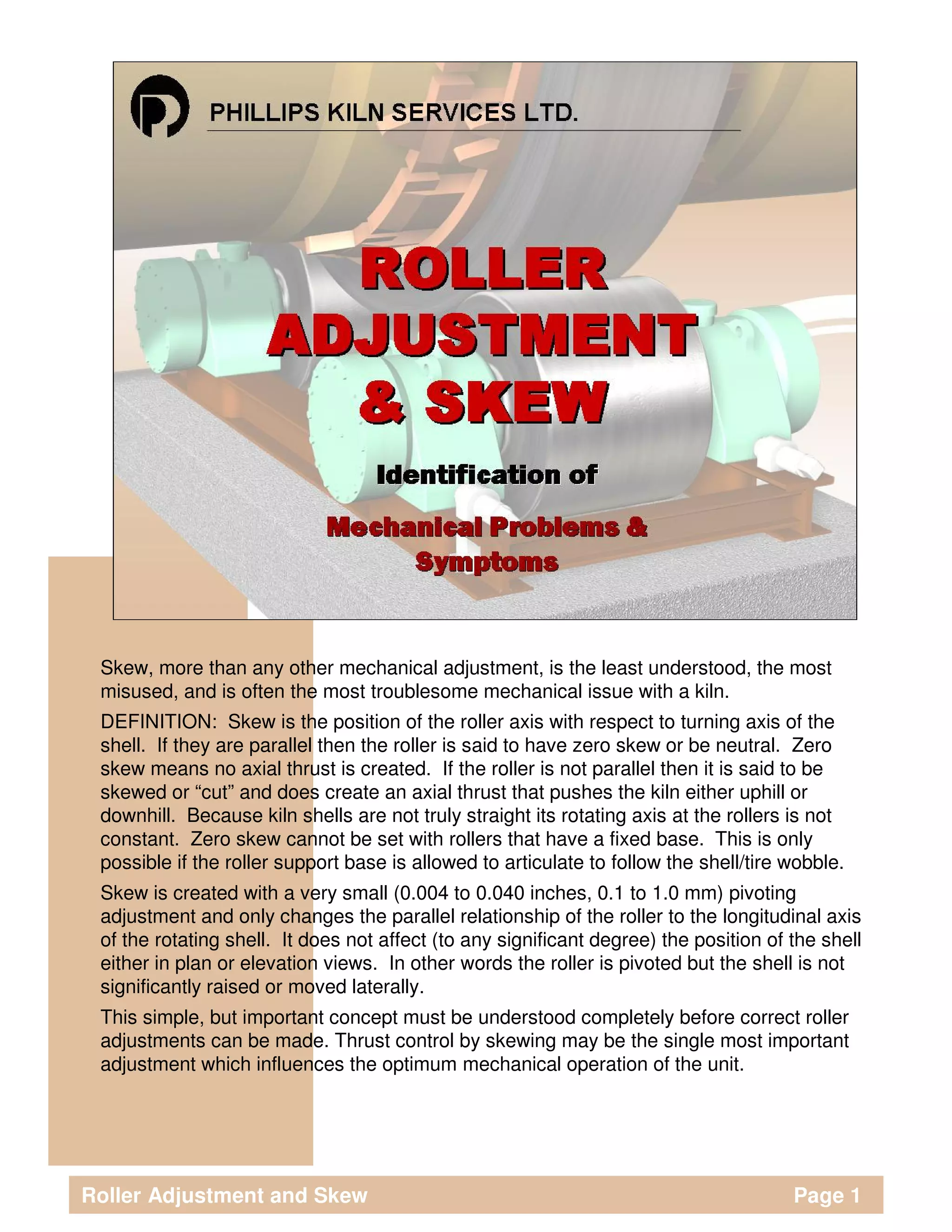 Roller adjustment-and-skew | PDF