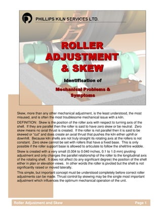 Roller adjustment-and-skew | PDF