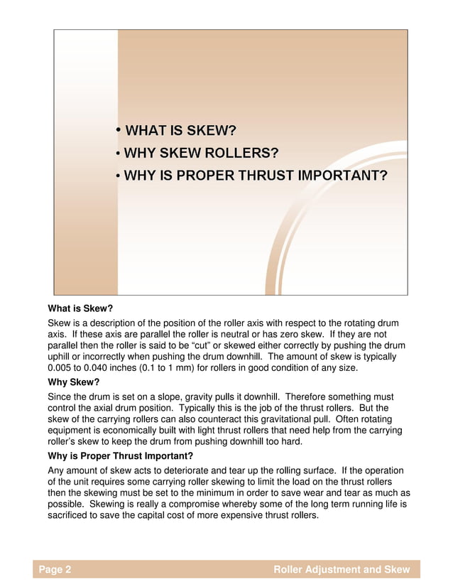 Roller adjustment-and-skew | PDF | Skateboarding | Extreme Sports