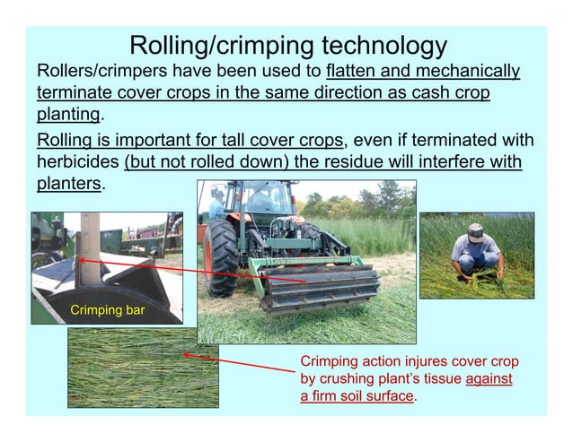 Roller crimper designs for cover crops | PPT