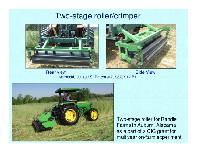 Roller crimper designs for cover crops