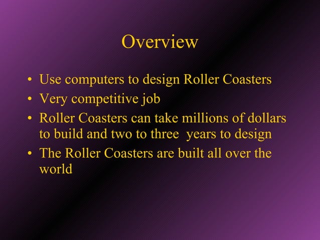 Roller Coaster Designer | PPT