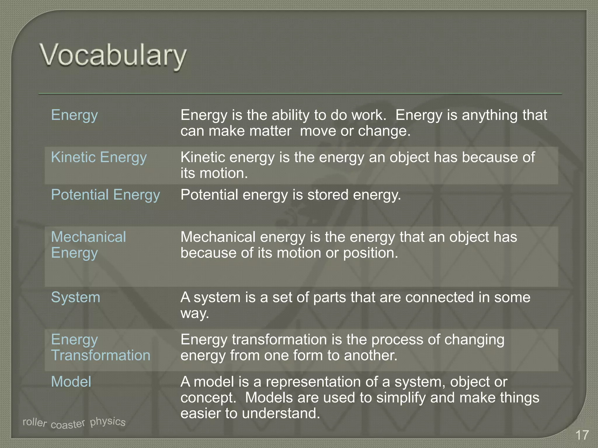 Roller Coaster Power Point | PPTX