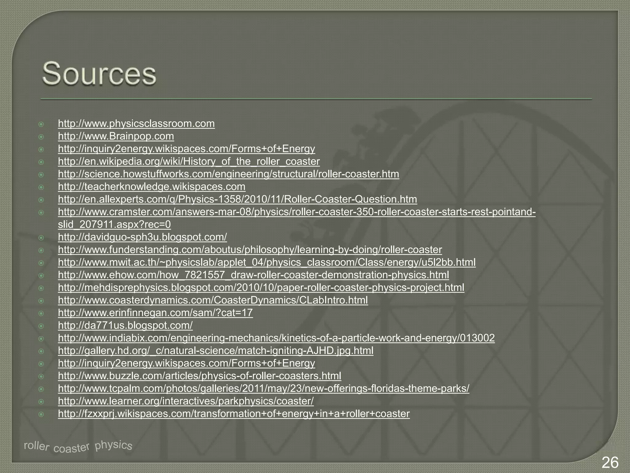 Roller Coaster Power Point | PPTX