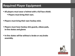 Roller Hockey Managers Ppt | PPT