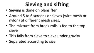 Roller milling of wheat, break rollers and reduction rollers.pptx