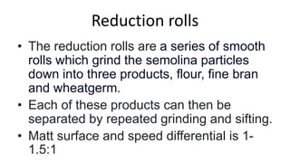Roller milling of wheat, break rollers and reduction rollers.pptx