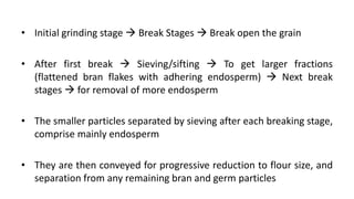 Roller milling of wheat, break rollers and reduction rollers.pptx
