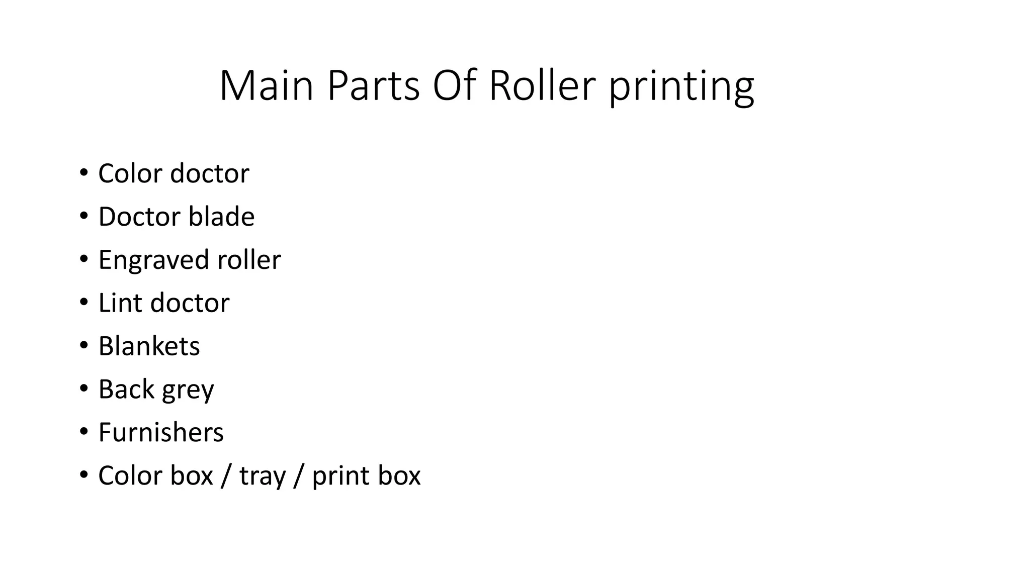 Roller printing | PPTX