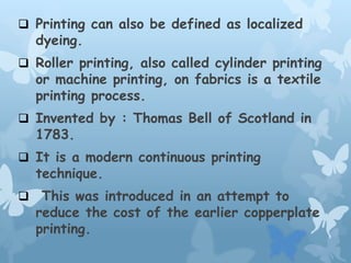 Roller printing. | PPTX