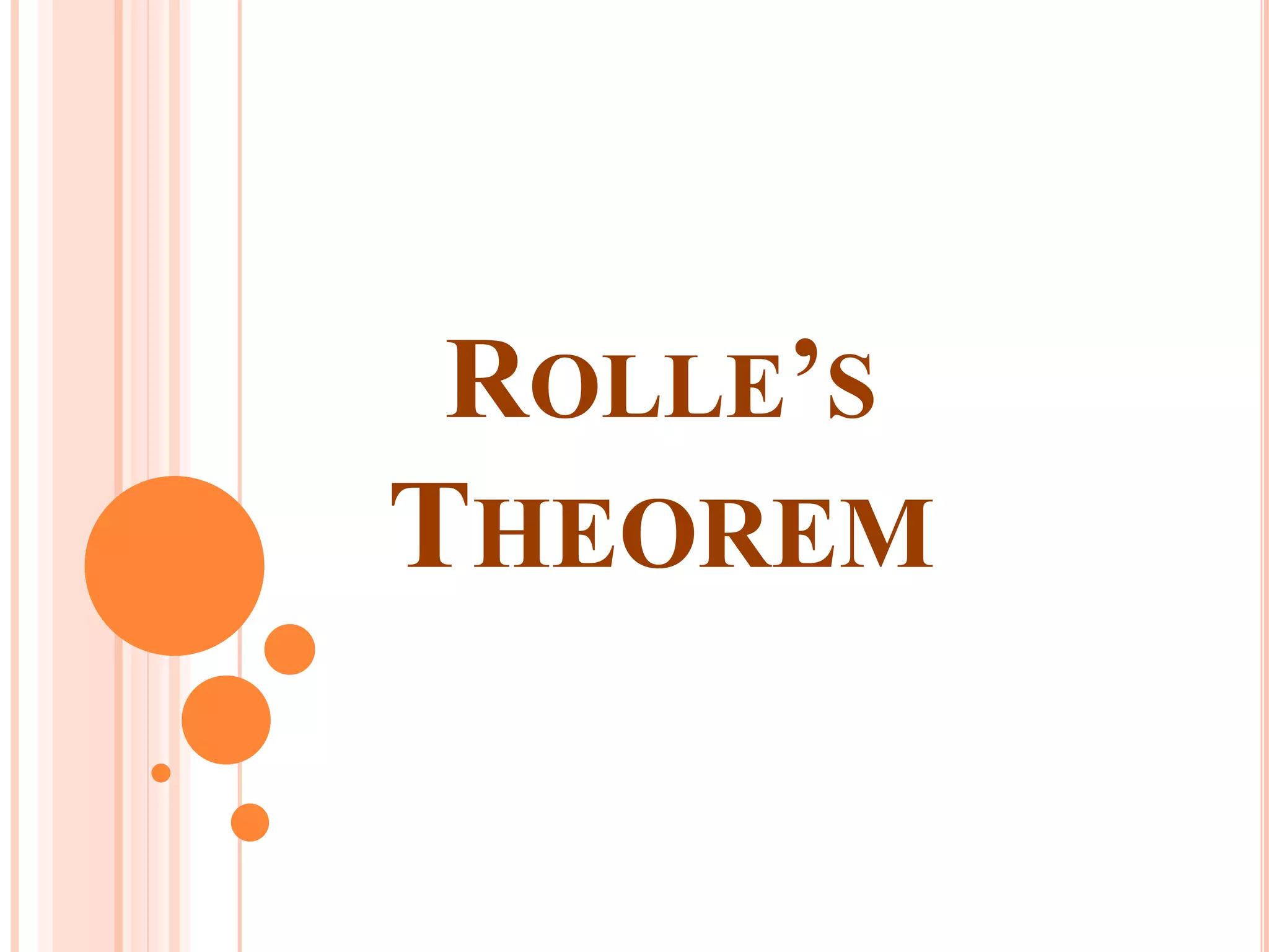 Rolles theorem | PPTX