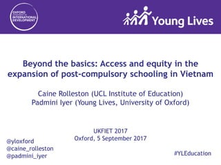 Beyond the Basics: Access and equity in the expansion of post ...