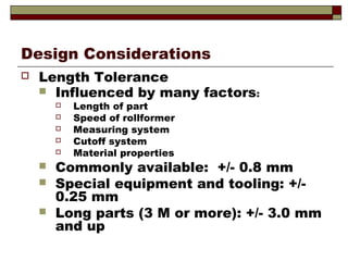 Roll Forming Presentation | PPT