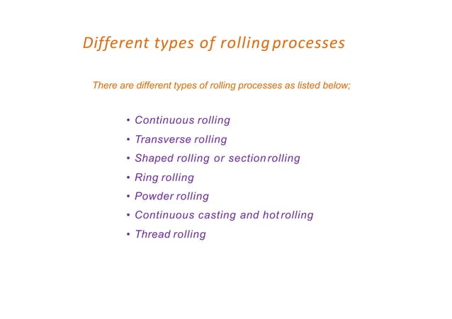 Rolling Process | PPTX