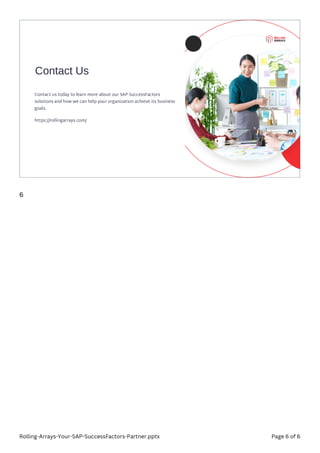 Rolling Arrays: Your SAP SuccessFactors Partner | PDF