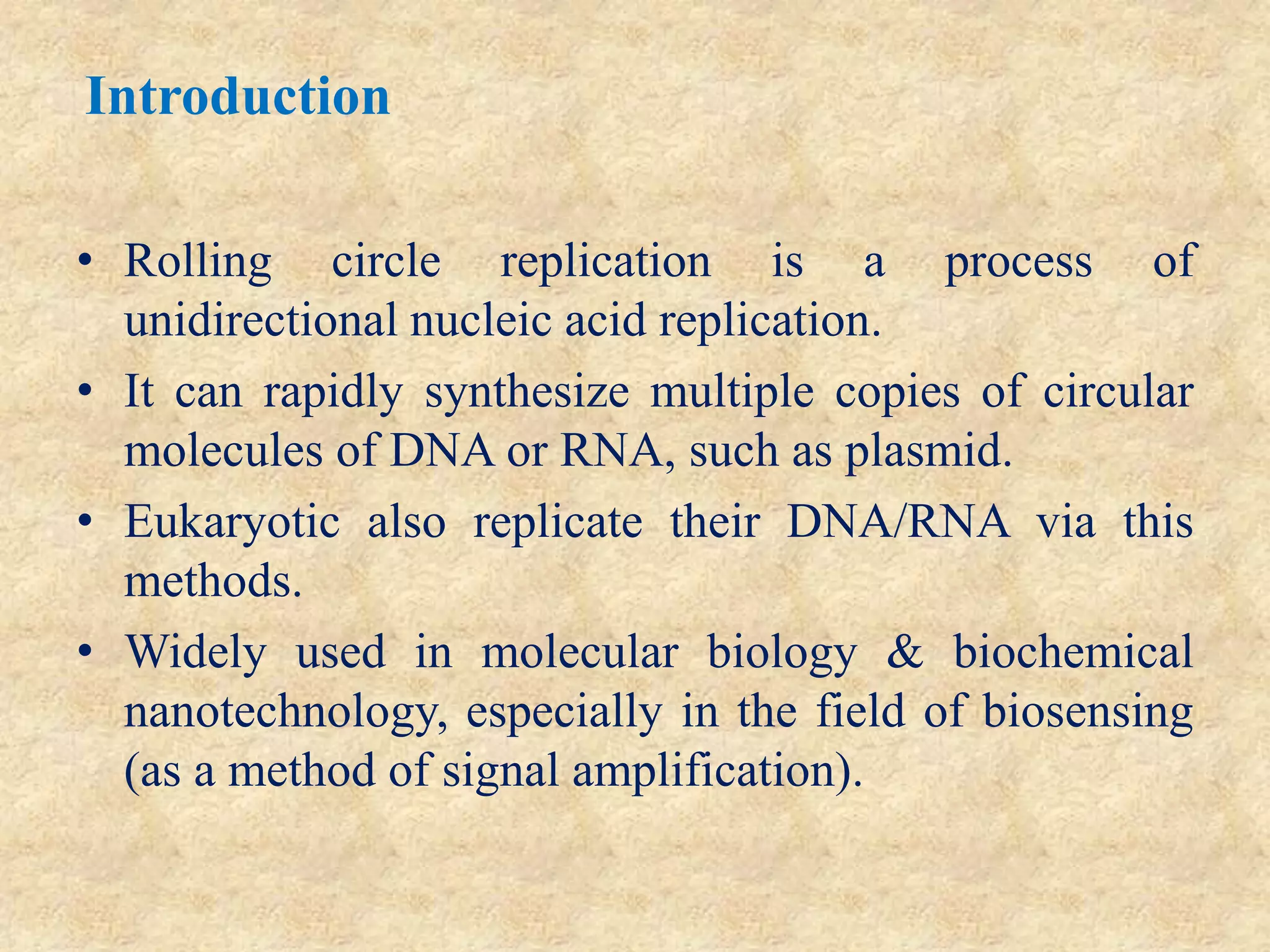 Rolling circle mechanism ppt | PPTX